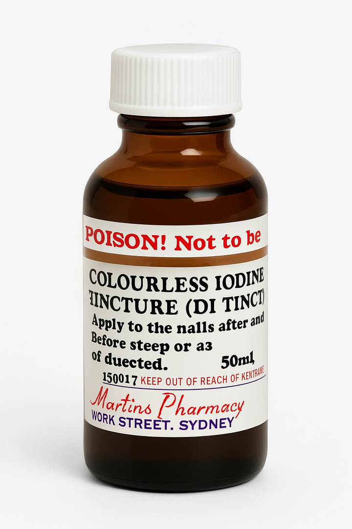 colorless iodine solution